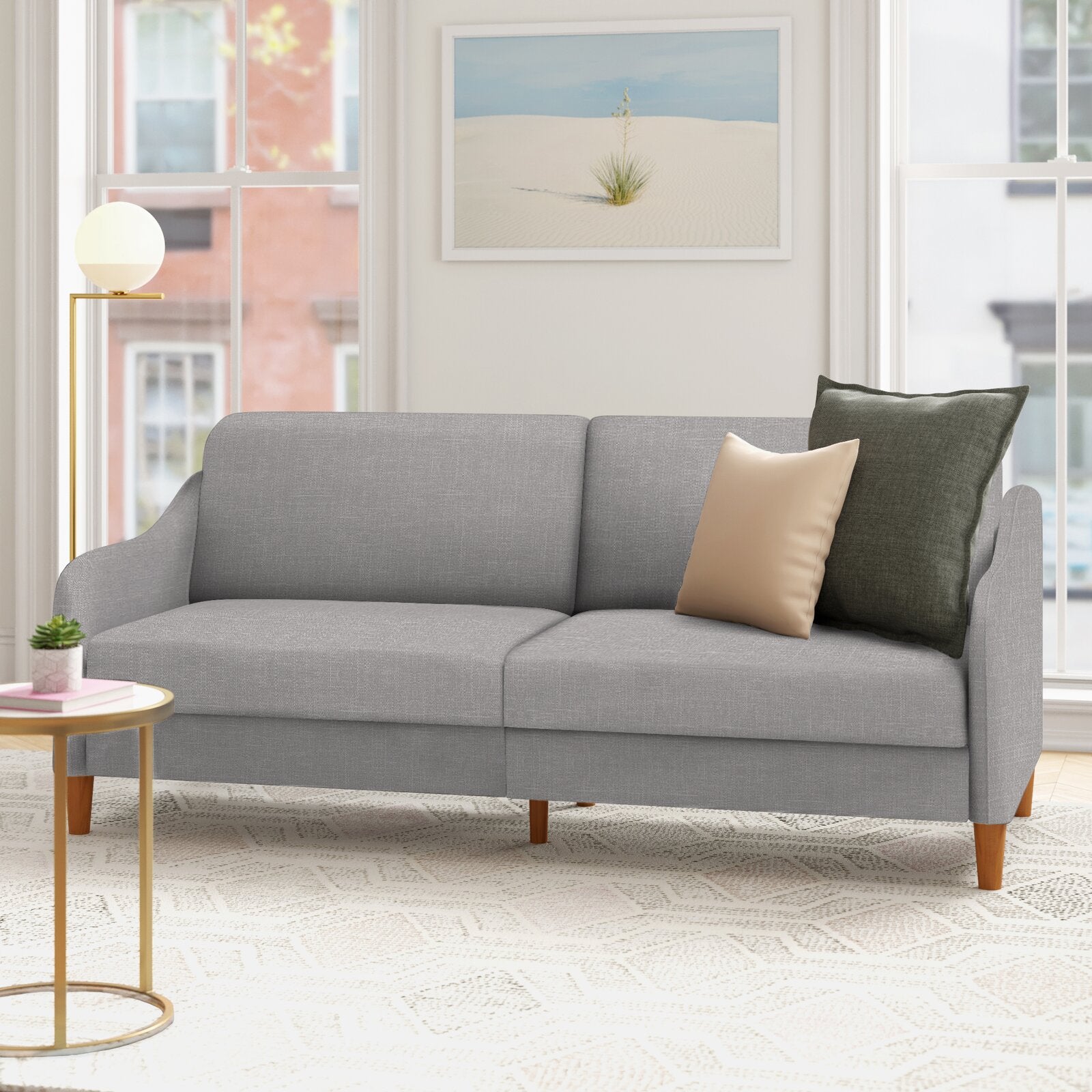 Adorn Homez Goshorn 3 Seater Sofa Cum Bed Fabric